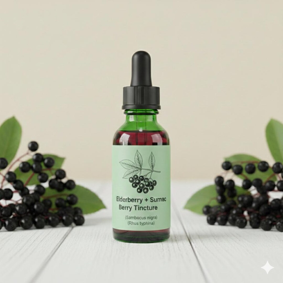 Elderberry Sumac Tincture Herbal Blend: Wild Harvested • All Natural ...