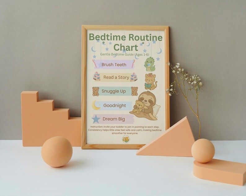 Toddler Routine Chart Bundle Morning Bedtime Calm Corner Printable ...