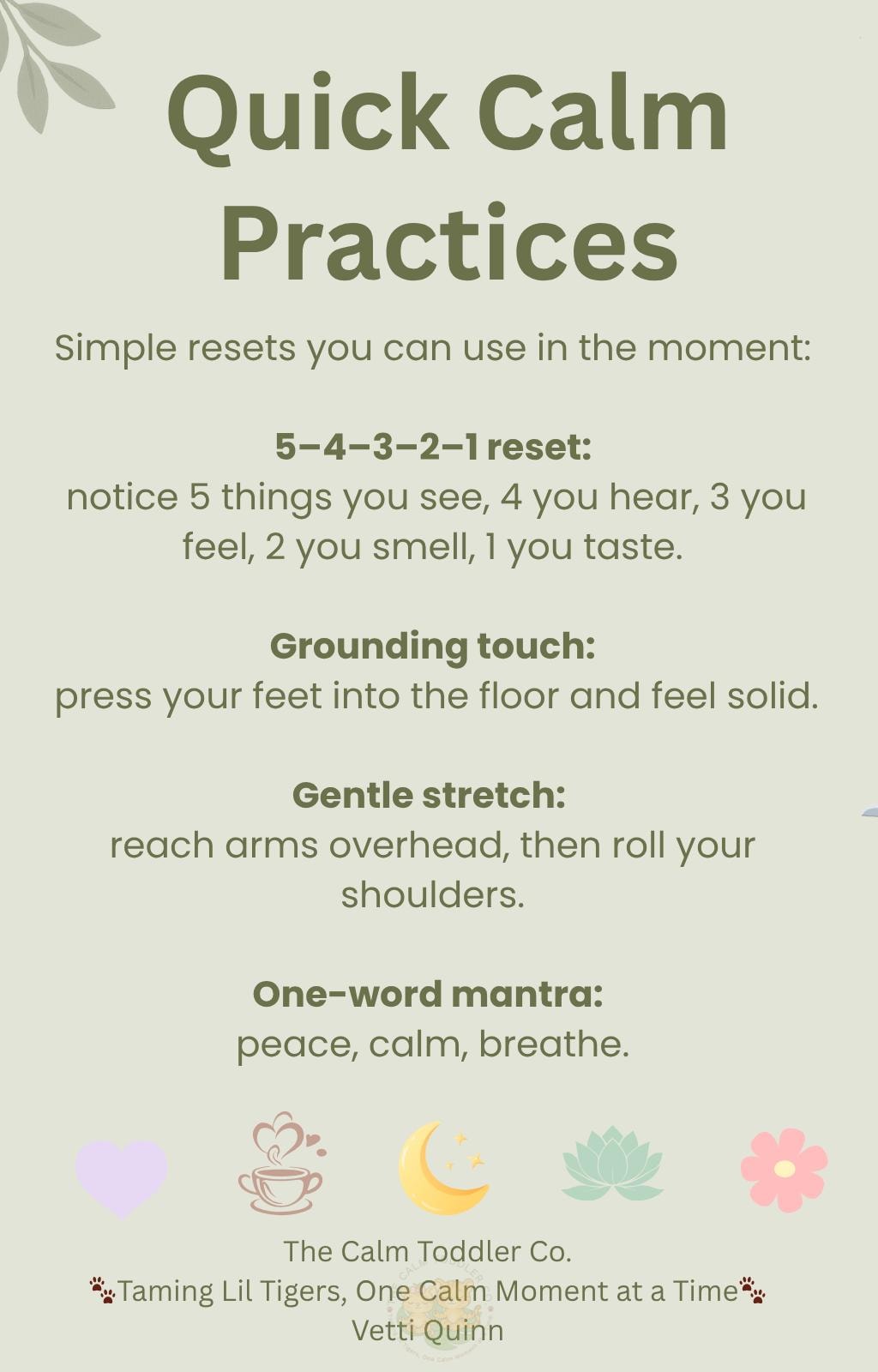 My Calm Reminder – Parent Guide | Printable Calm Parenting Ebook and ...