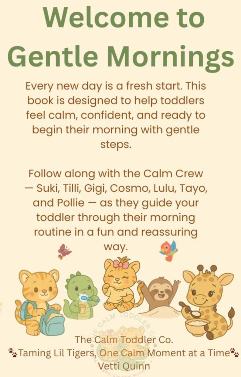 Gentle Morning Routine Ebook: Toddler Flashcards, Certificate & Chart ...