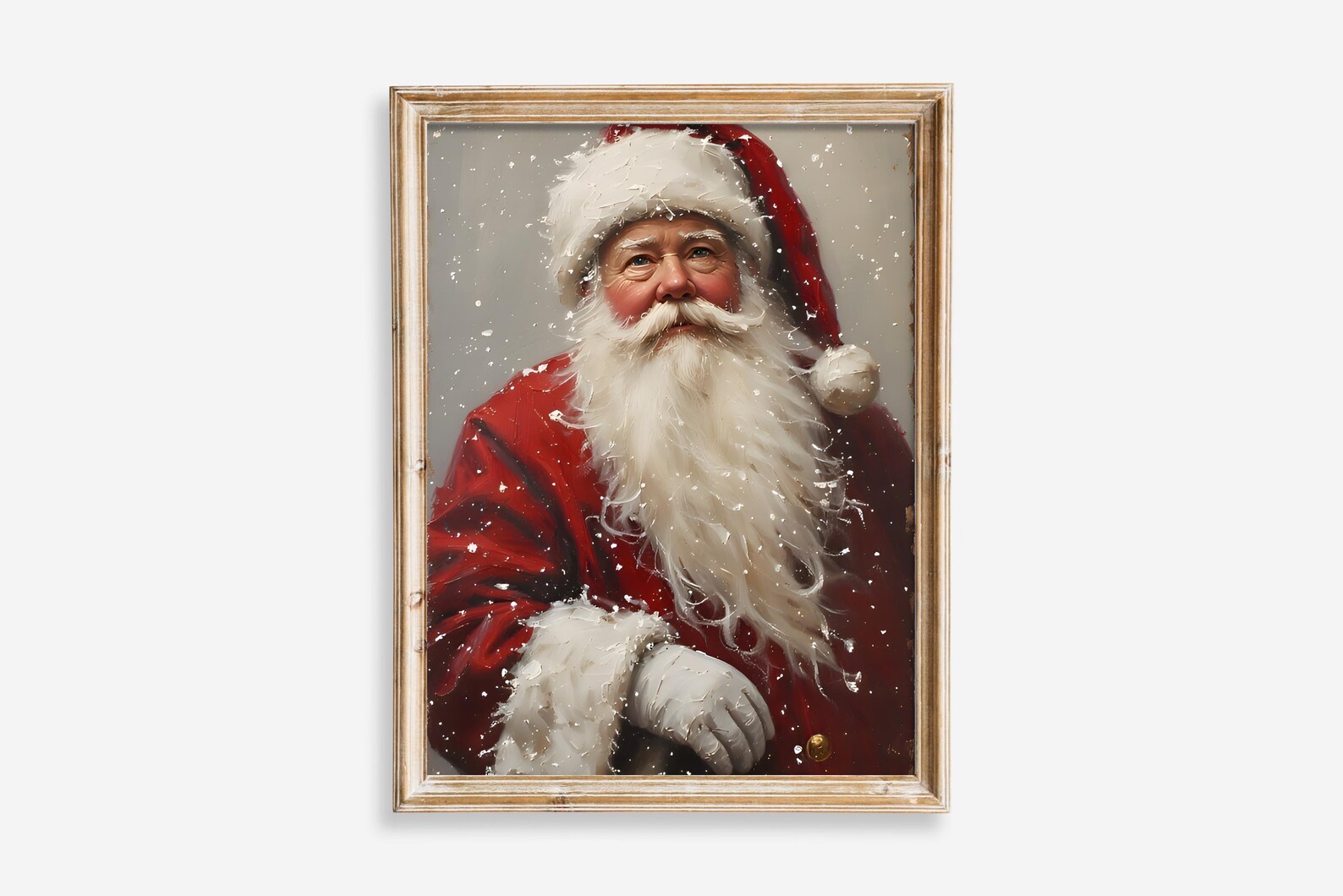 Vintage Santa Claus Wall Art | Christmas Holiday Print | Printable ...