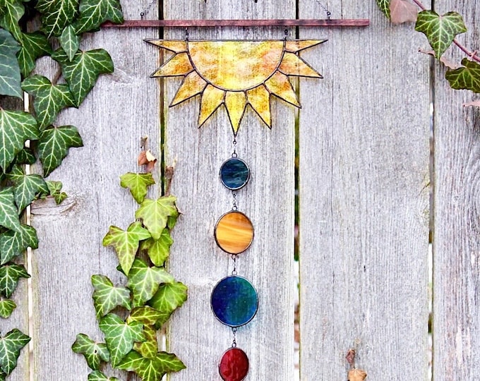 Solar System Art | Earth | Stained Glass Sun | Saturn | Mars ...