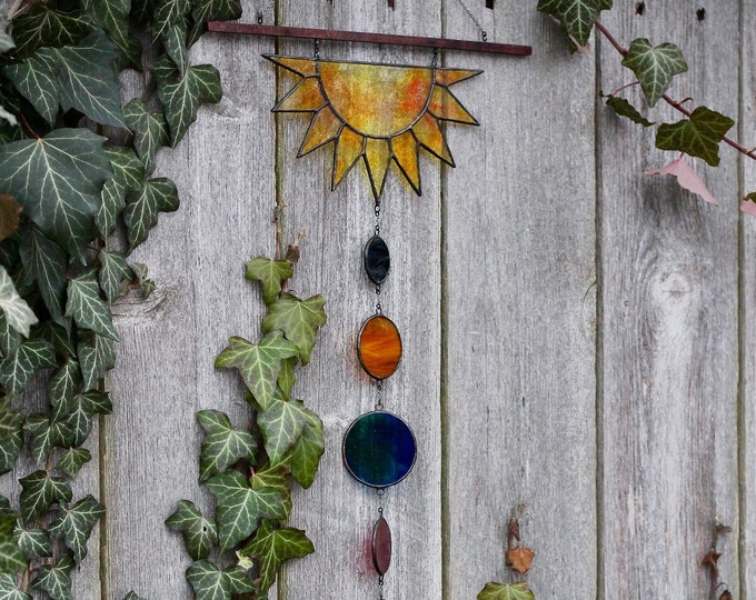 Solar System Art Earth Stained Glass Sun Saturn Mars - Etsy