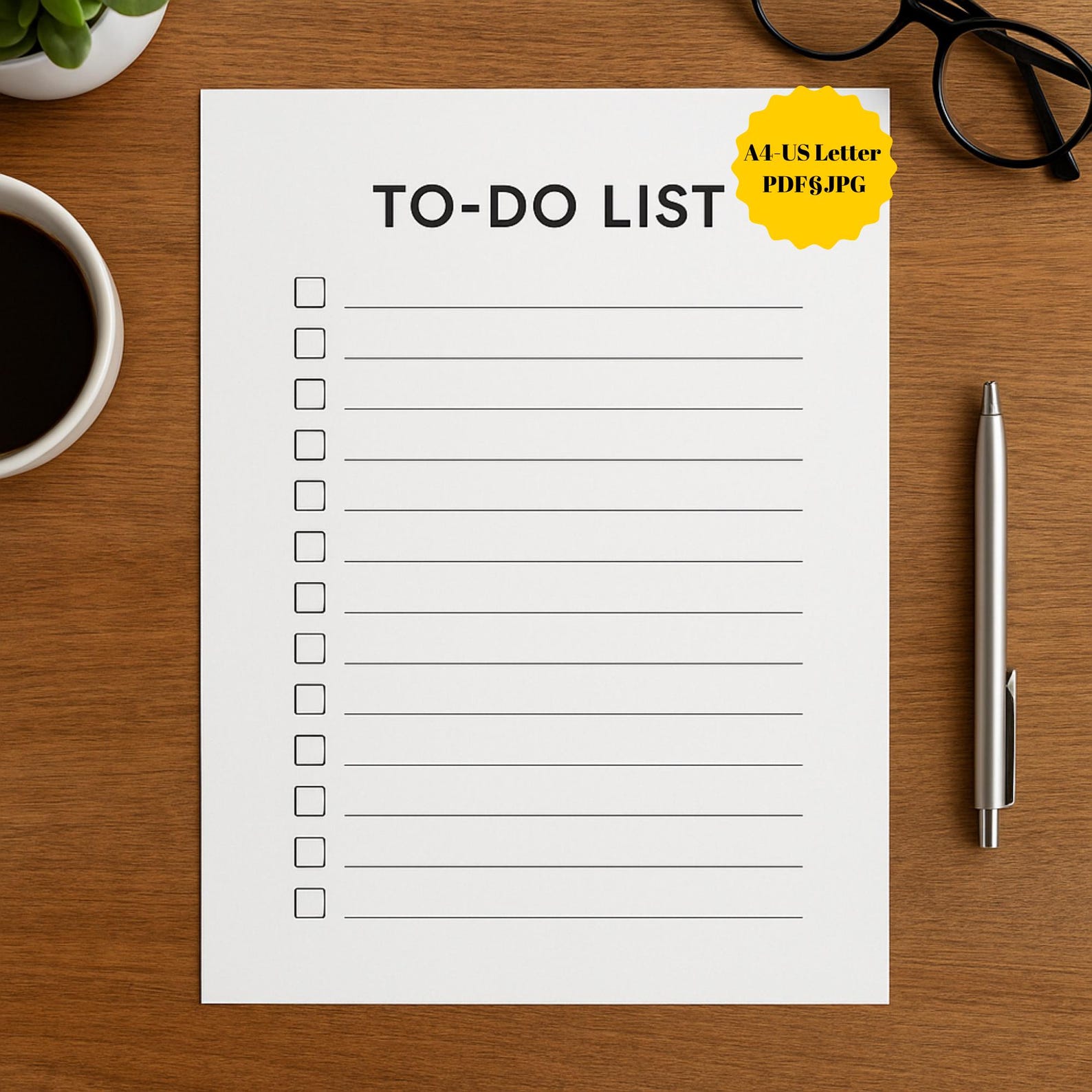 Printable To-do List Black-white A4 US Letter,minimal Planner Page, PDF ...