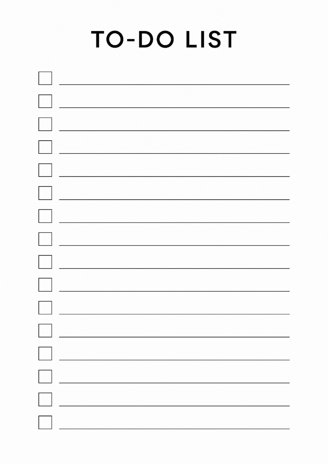 Printable To-do List Black-white A4 US Letter,minimal Planner Page, PDF ...