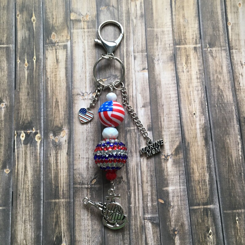 Gorgeous marine mom keychain 3 | Etsy