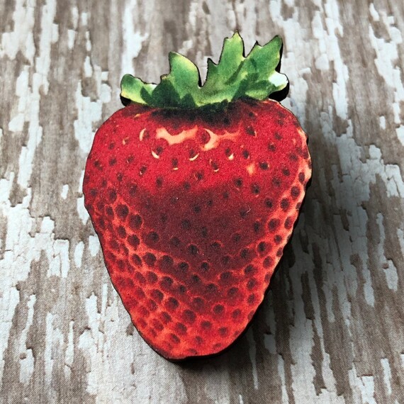 Realistic fruit brooch | Etsy