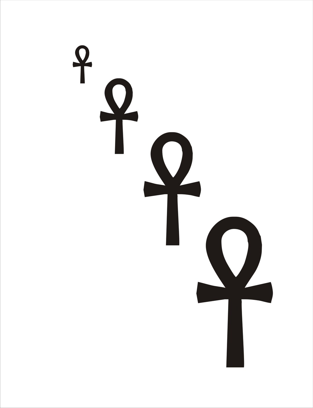 Ankh in 4 Sizes Goddess Ancient Bespoke Female Power Helmet or Window ...