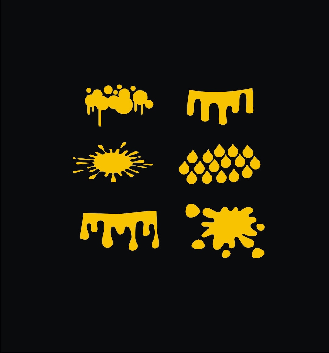 Drip Mix Drop Splat Splash Splosh Drips Helmet Car Window Decals Choose ...