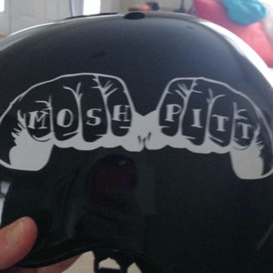 Personalized Hand Tattoo Helmet Decal Let Your Fists Do the Talking ...