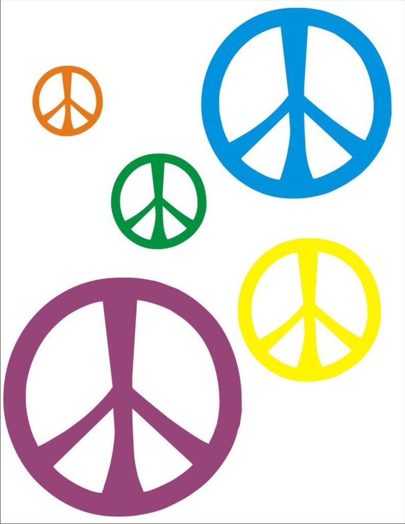 By Popular Demand Peace Sign Bespoke Decal No Nukes 60's Hippies - Etsy