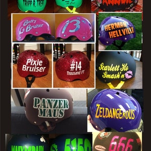 Name Only Custom Roller Derby Vinyl Sport Helmet Decal - Etsy