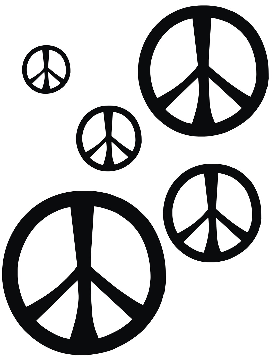 By Popular Demand Peace Sign Bespoke Decal No Nukes 60's Hippies - Etsy