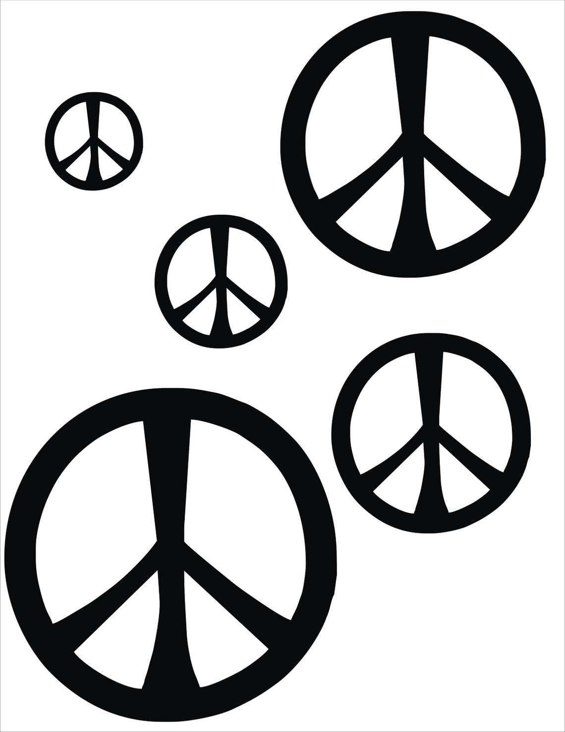 By Popular Demand Peace Sign Bespoke Decal No Nukes 60's Hippies - Etsy