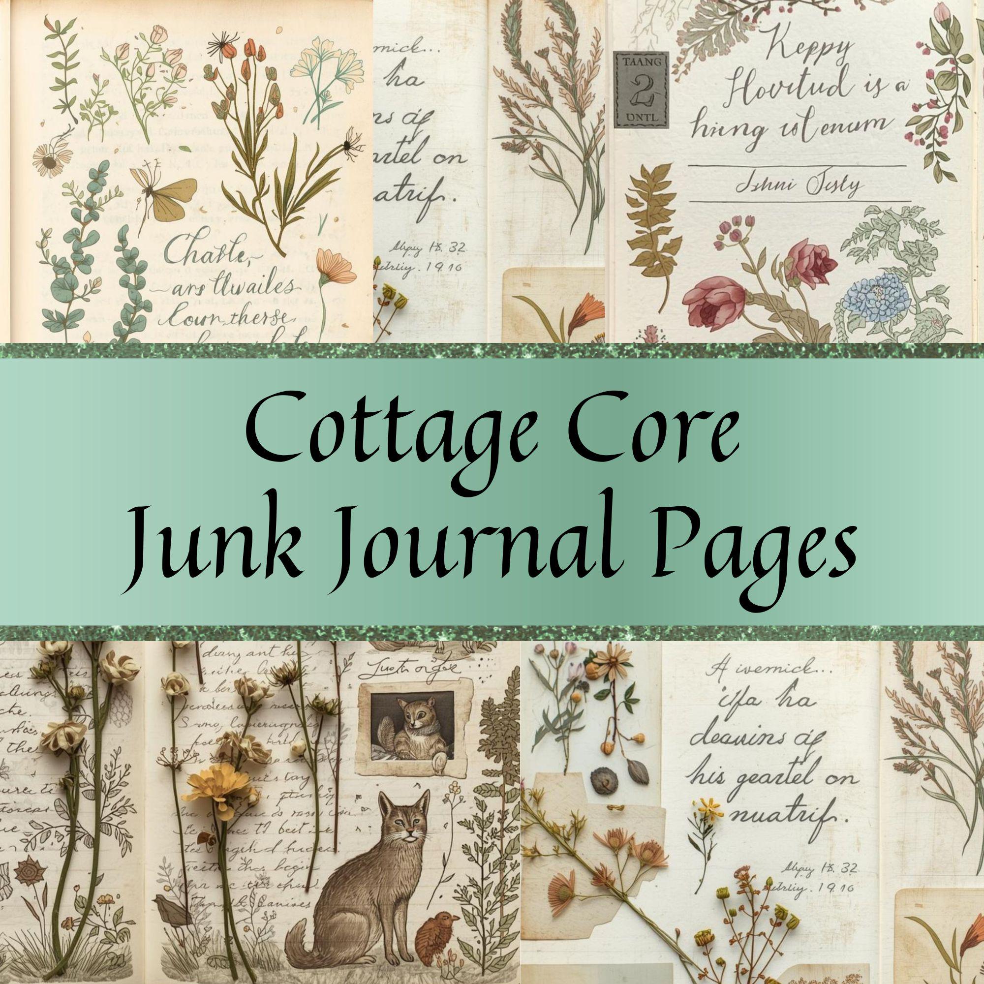 Shabby Chic Cottagecore Junk Journal Pages, Printable Scrapbook Paper ...