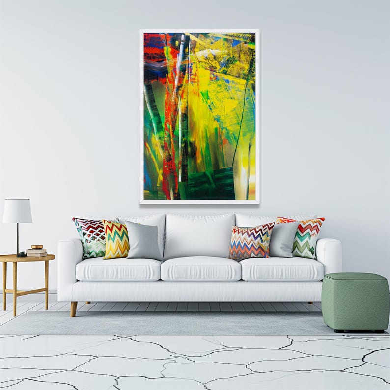 Gerhard Richter Style Abstract Canvas Art:modern Home & Office, Large ...