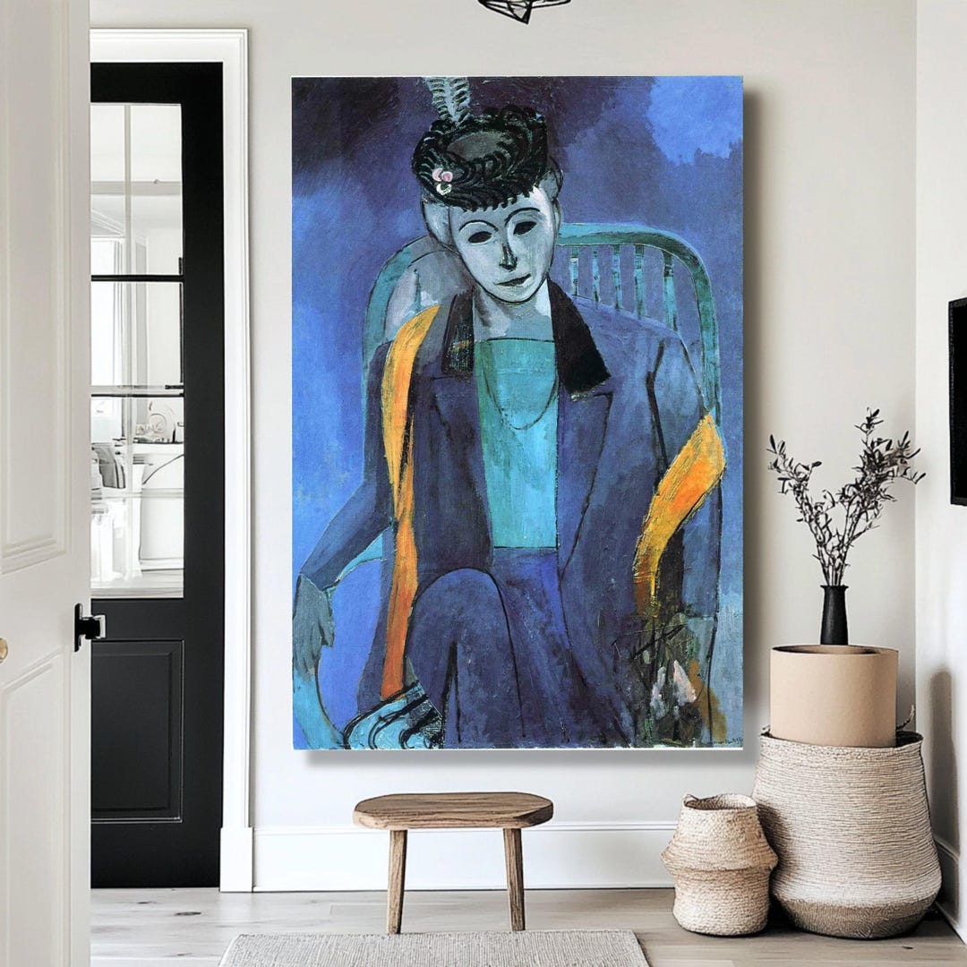 Henri Matisse Blue Woman – Bold Fauvist Portrait Canvas Print, Modern ...