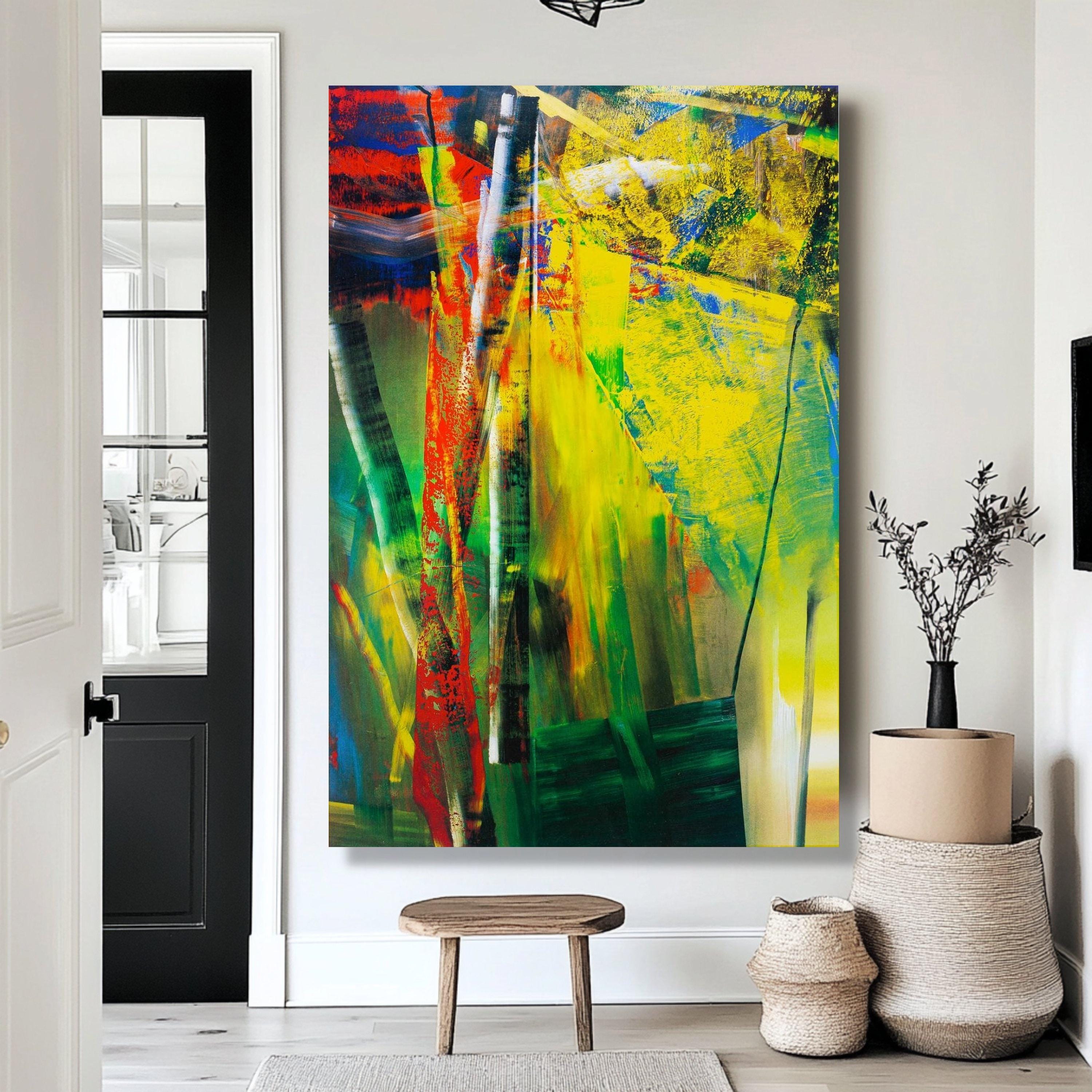 Gerhard Richter Style Abstract Canvas Art:modern Home & Office, Large ...