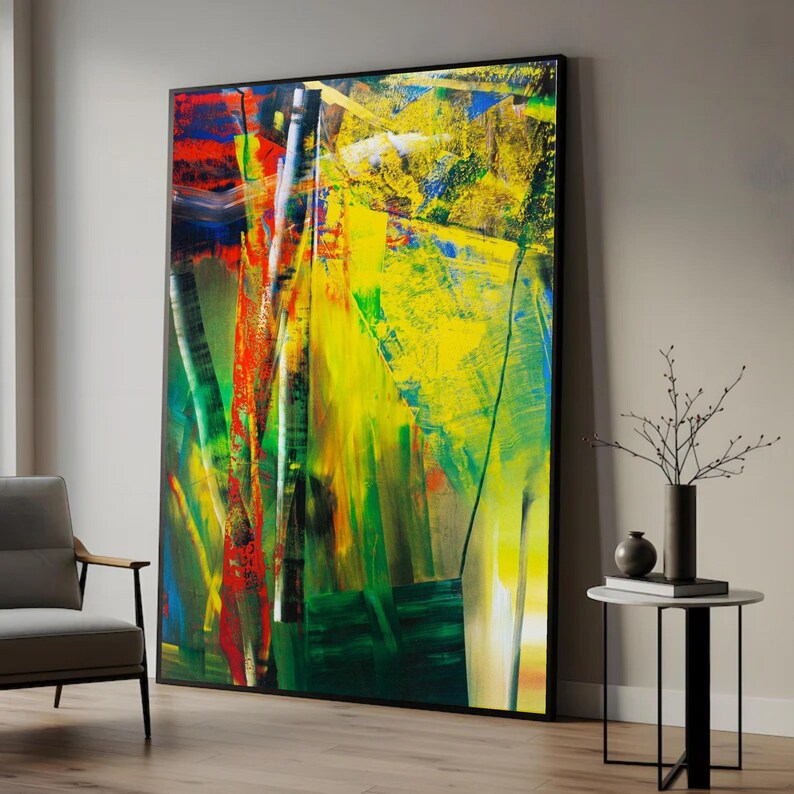 Gerhard Richter Style Abstract Canvas Art:modern Home & Office, Large ...