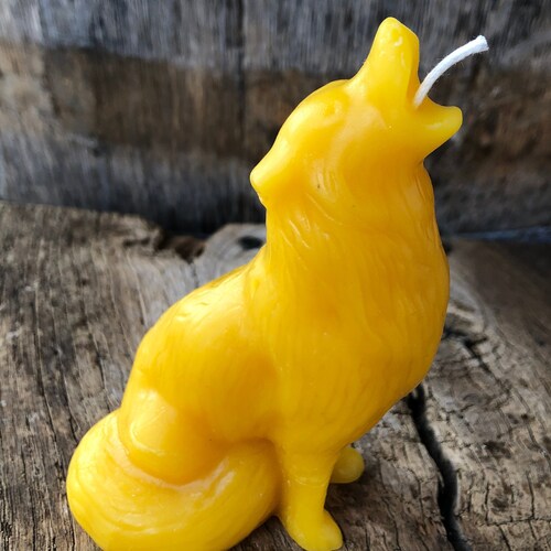 Fox Shaped Beeswax Candle - Etsy