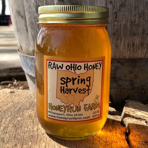 Pure Raw Spring Honey 8 Ounce Jar Nectar From Black - Etsy