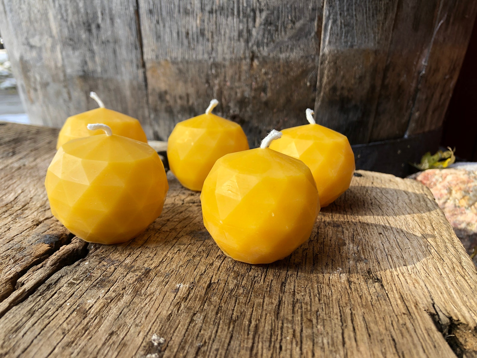 Beeswax Candles Set of 5 Geometric Shaped Candles - Etsy