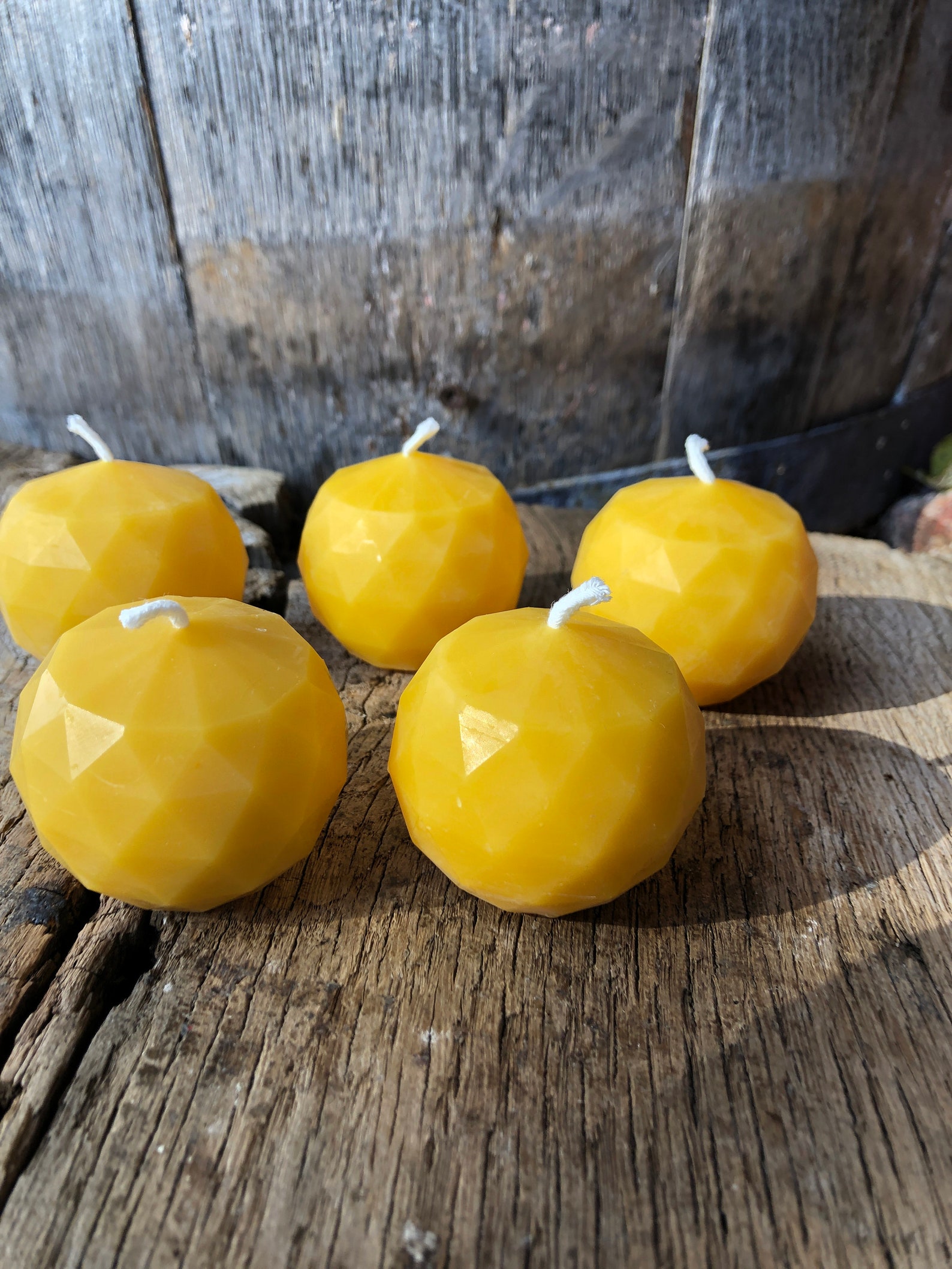 Beeswax Candles Set of 5 Geometric Shaped Candles - Etsy