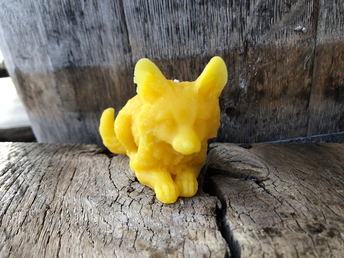 Fox Shaped Beeswax Candle - Etsy