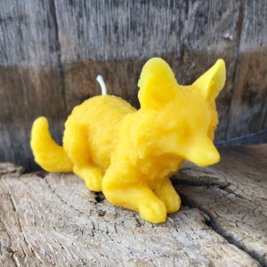Fox Shaped Beeswax Candle - Etsy