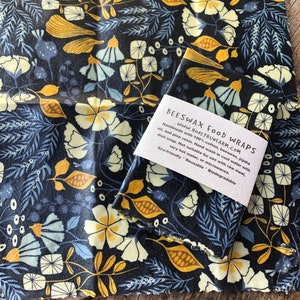 Beeswax Food Wraps Cotton Fabric Choose From 3 Sizes | Etsy