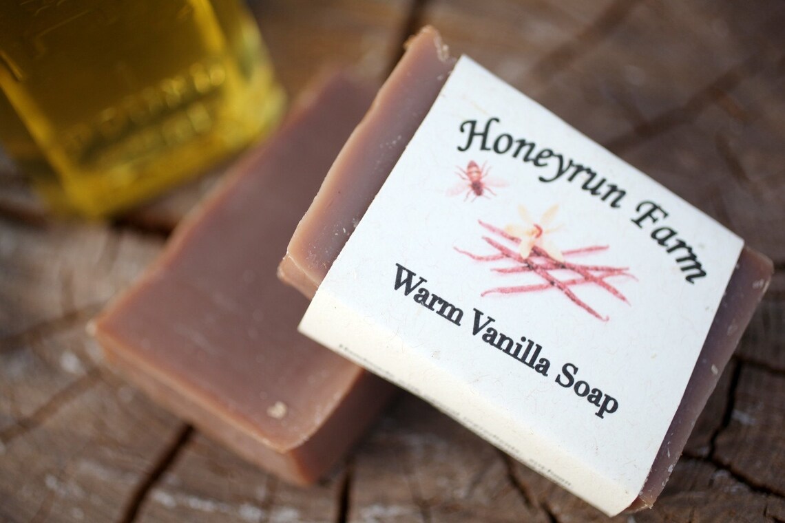 Warm Vanilla Soap - Made With Honey and Beeswax - Etsy