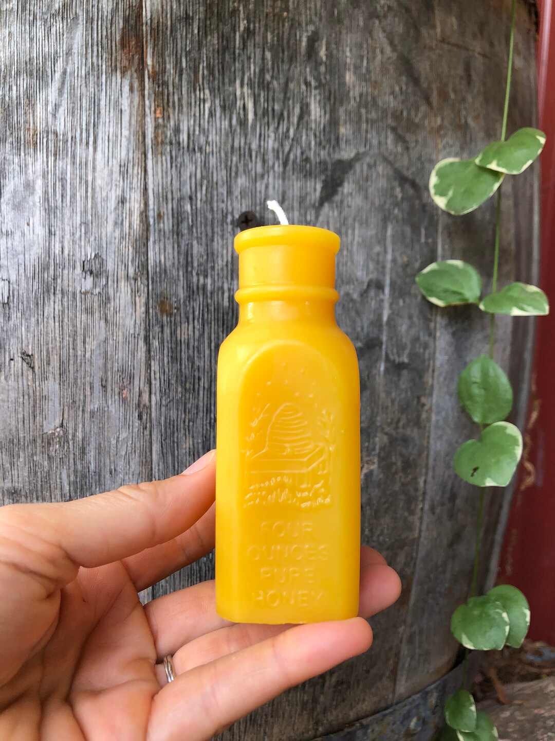 Jar Shaped Beeswax Candle - Antique Style Muth Honey Jar - Etsy