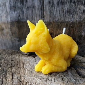 Fox Shaped Beeswax Candle - Etsy