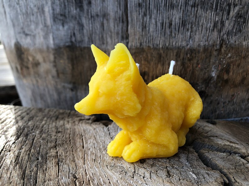 Fox Shaped Beeswax Candle - Etsy