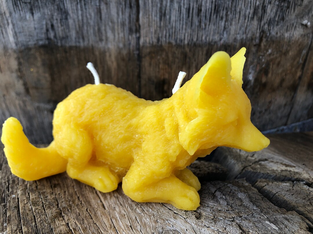Fox Shaped Beeswax Candle - Etsy