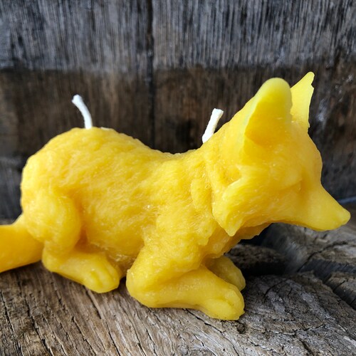 Fox Shaped Beeswax Candle | Etsy