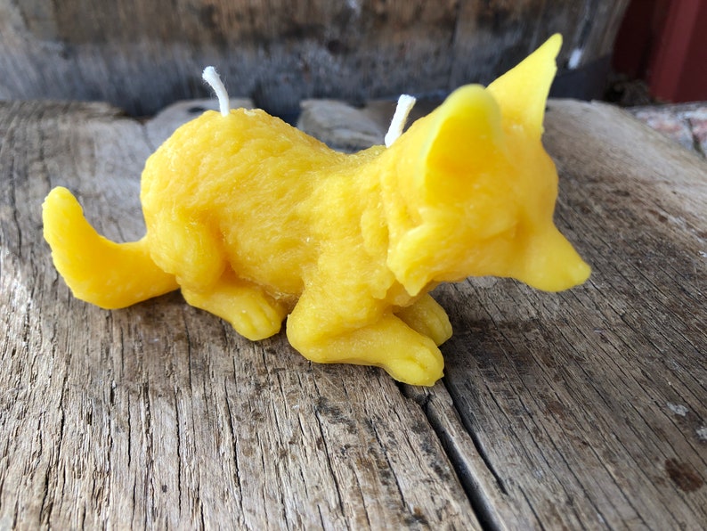 Fox Shaped Beeswax Candle - Etsy