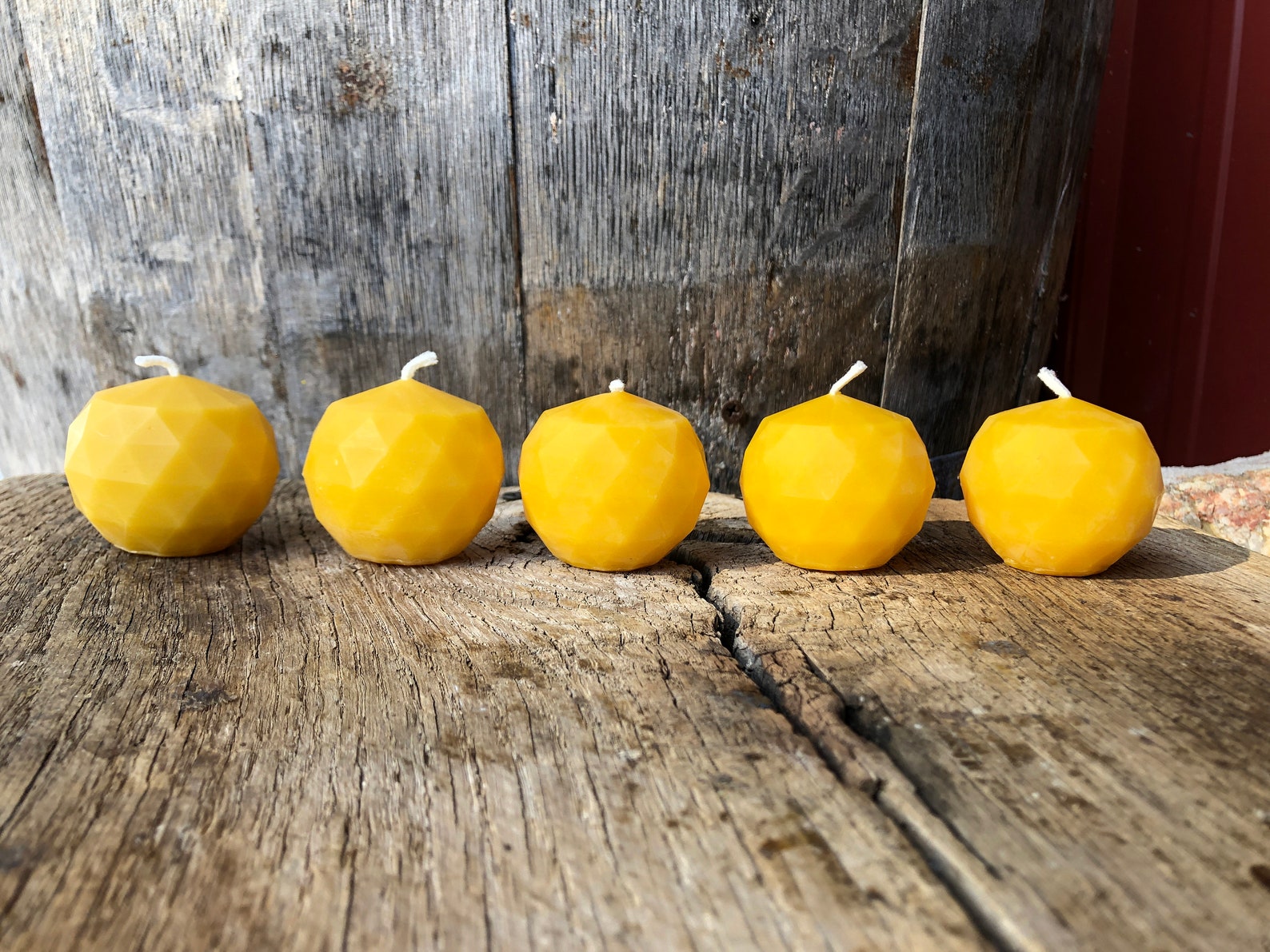 Beeswax Candles Set of 5 Geometric Shaped Candles - Etsy