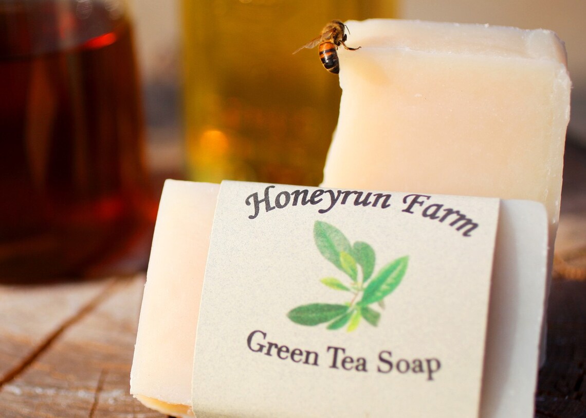 Green Tea Soap Natural Soap Made With Honey and Beeswax | Etsy
