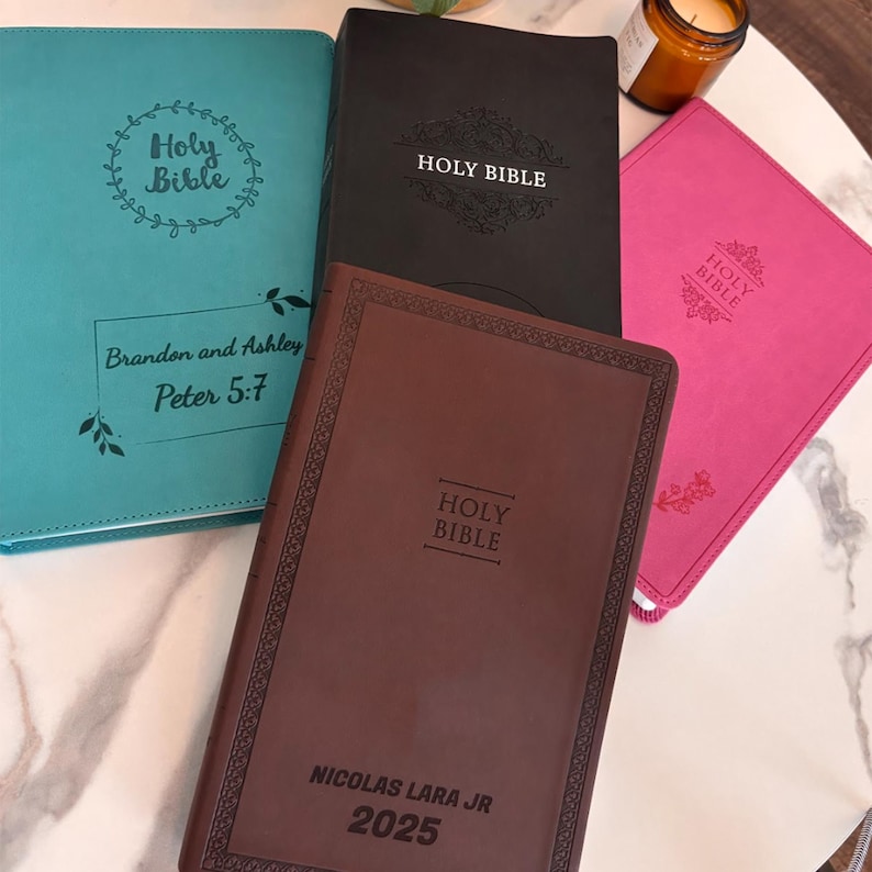 Personalized Pink NIV Bible: Engraved Faux Leather Christian Gift - Etsy