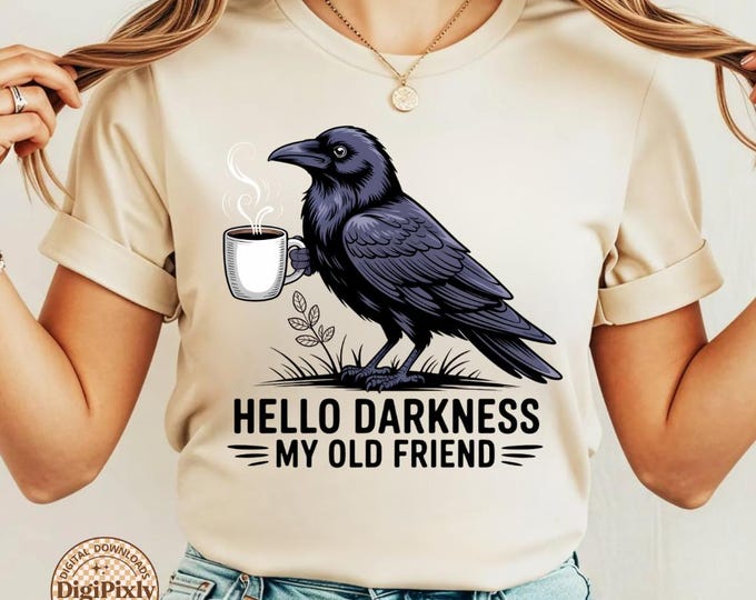 Coffee Humor PNG, Cawfee First Crow Sublimation Design Instant Download ...
