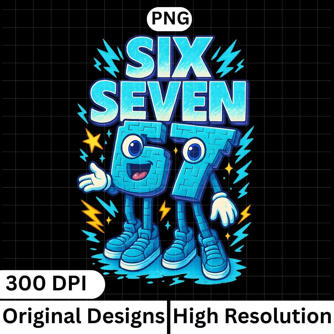 Six Seven Brainrot PNG, 67 Meme Ice Cream Drip, Italian Brainrot Kids ...