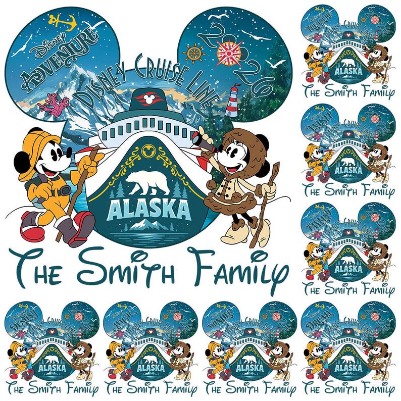 Mickey and Friends Alaska Cruise Digital, Disneyland Wish Fantasy Magic ...