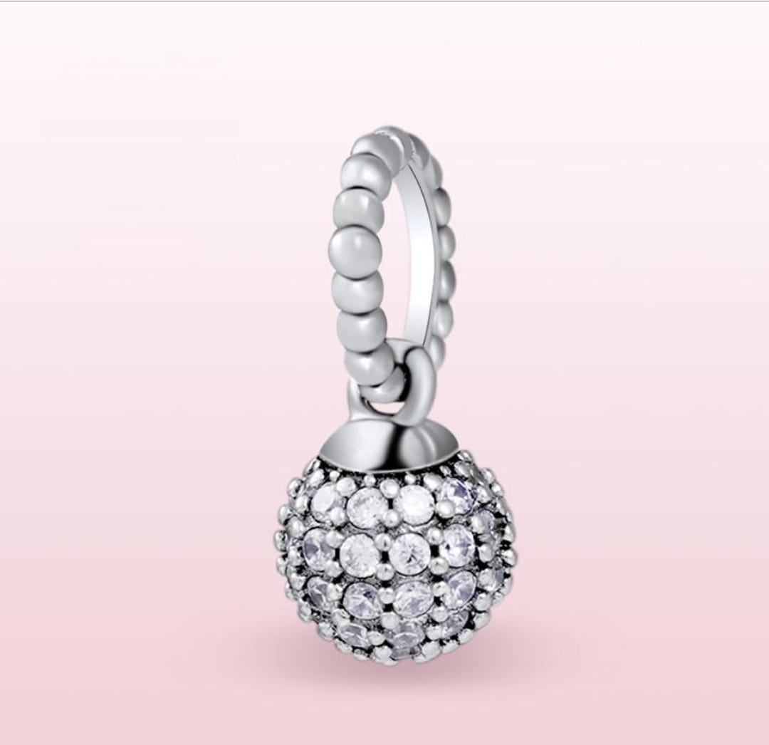 PANDORA 925 Sparkle Pave Ball Pendant Charm - Etsy