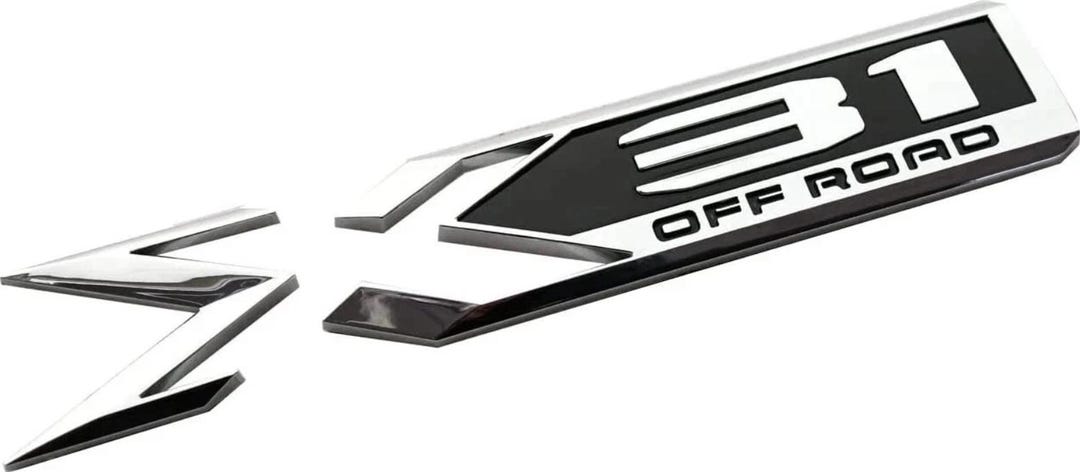 1PC OEM GM X31 off Road Badge Chrome and Black Emblem for Sierra 1500 ...