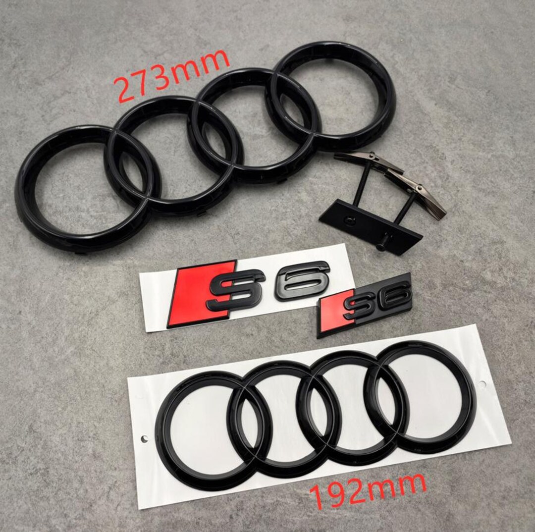 Audi S6 Premium Gloss Black Red Audi S6 Upgrade Kit Front and Rear ...