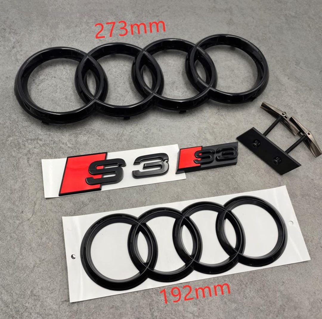 Audi S3 Premium Gloss Black Red Audi S3 Upgrade Kit Front and Rear ...