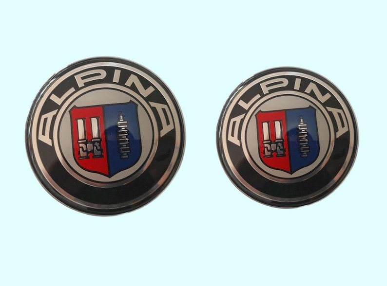 BMW Alpina Emblems 82mm Front and 74mm Rear Badge Replacement Kit Set ...