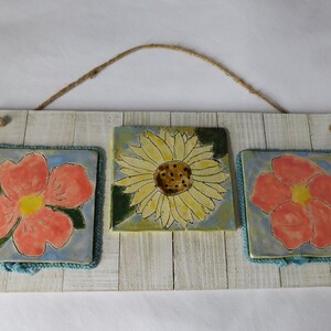 Spring Flowers on a Ceramic Tiles - Etsy