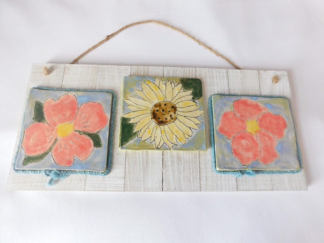 Spring Flowers on a Ceramic Tiles - Etsy